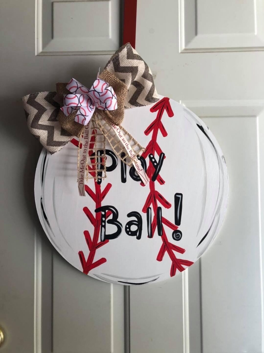 Baseball Door Hanger - Softball Door Hanger - Sports Decor - Etsy
