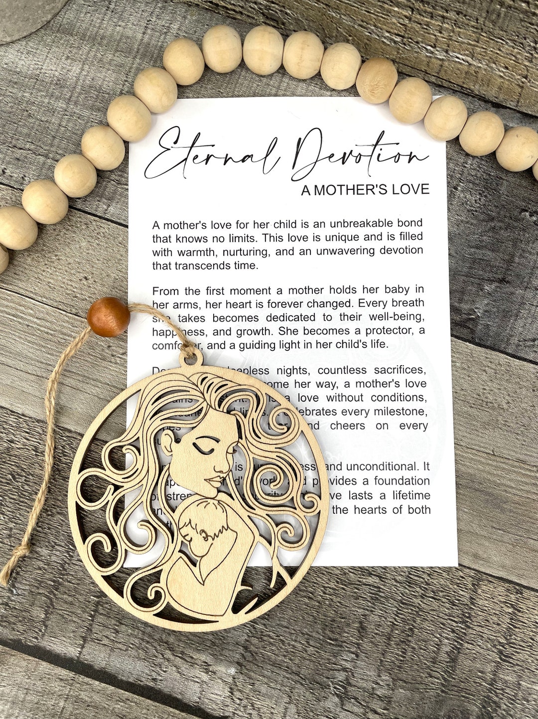 Eternal Devotion -- A Mothers Love Story Card Charm 5x7 - Etsy