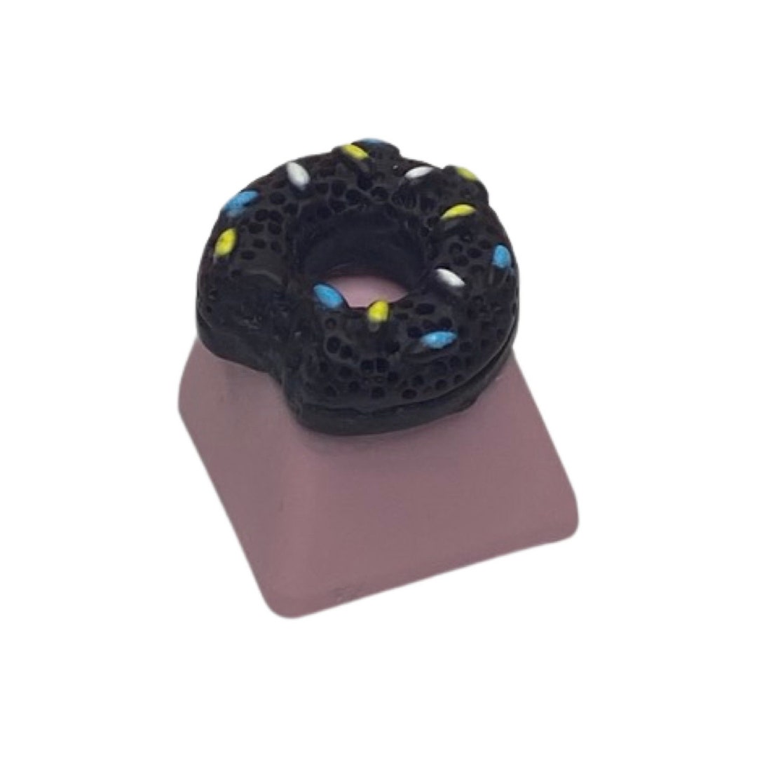 Dark Chocolate Donut With Sprinkles Keycap Custom Artisan Cherry MX ...