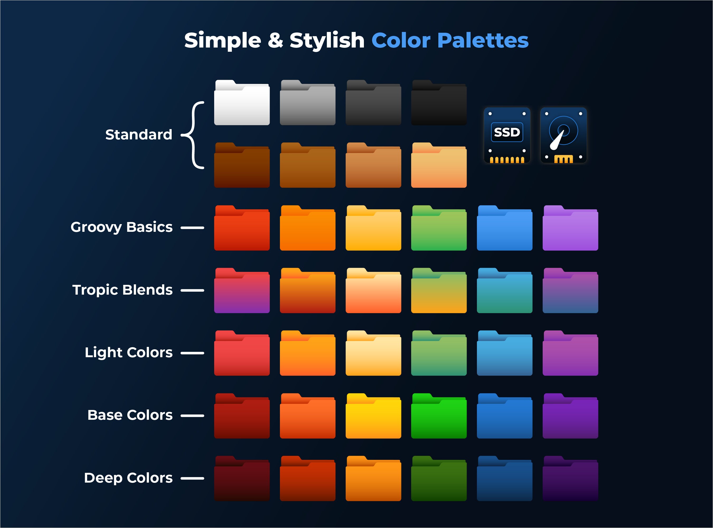 40 Desktop Folder Icons Bundle | Minimal Mac & PC Aesthetic Icons ...