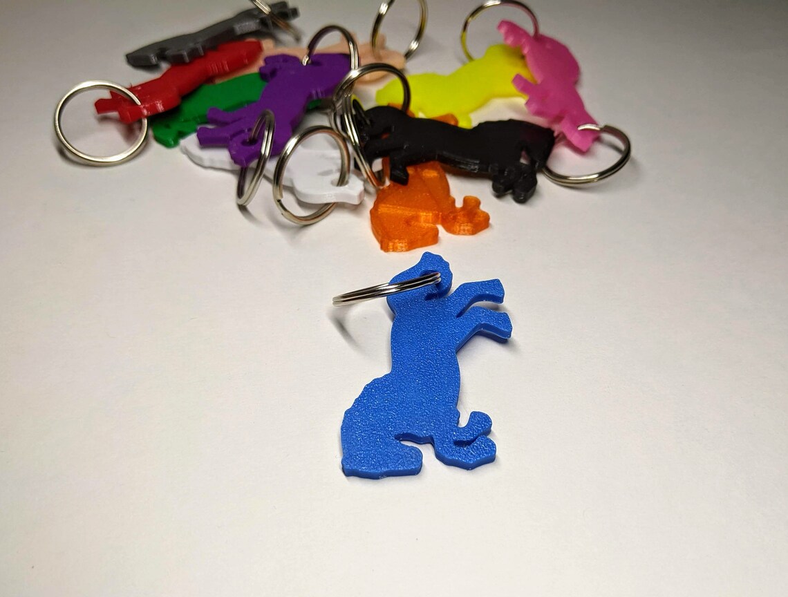 Horse Keychain 3d Printed Key Tag 25mm Ring Included - Etsy