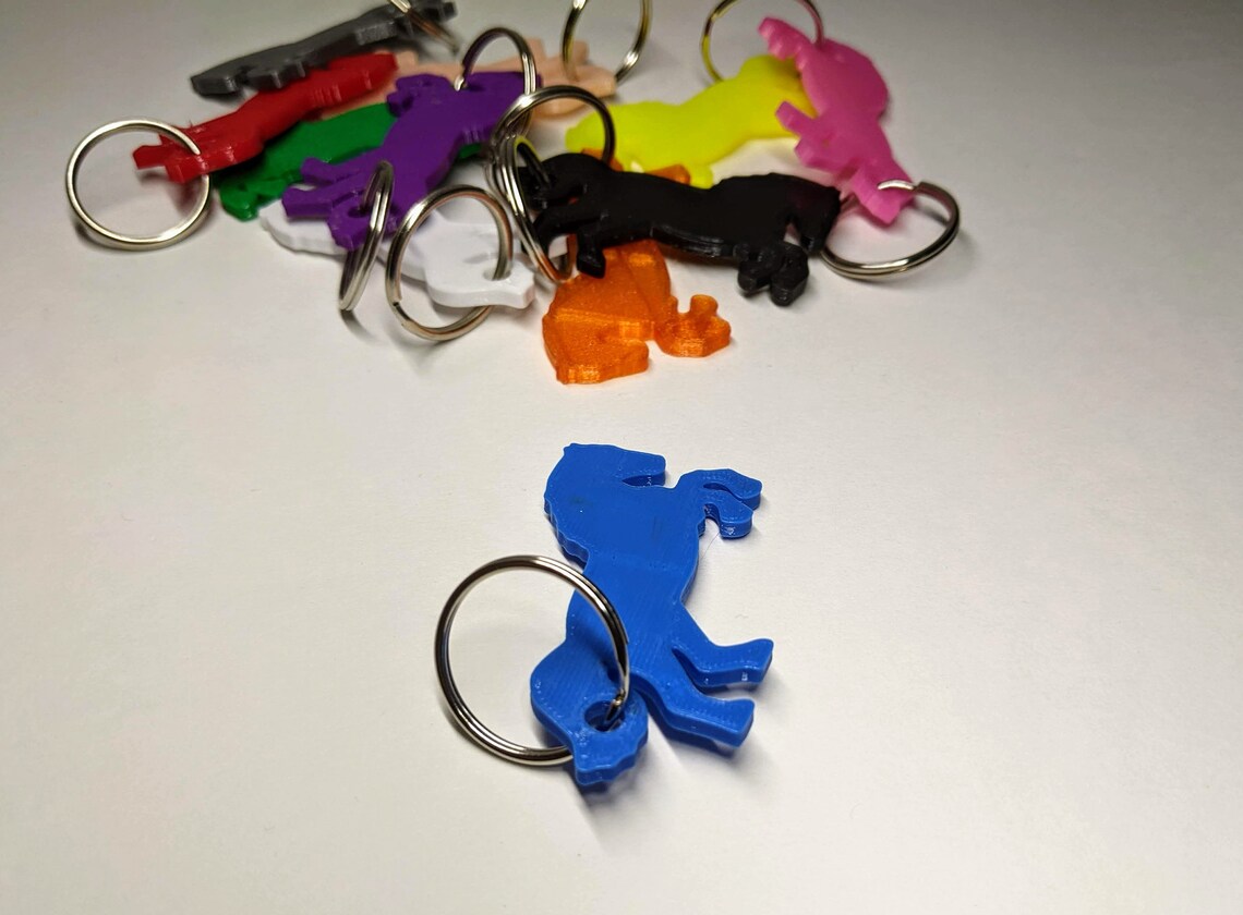 Horse Keychain 3d Printed Key Tag 25mm Ring Included - Etsy