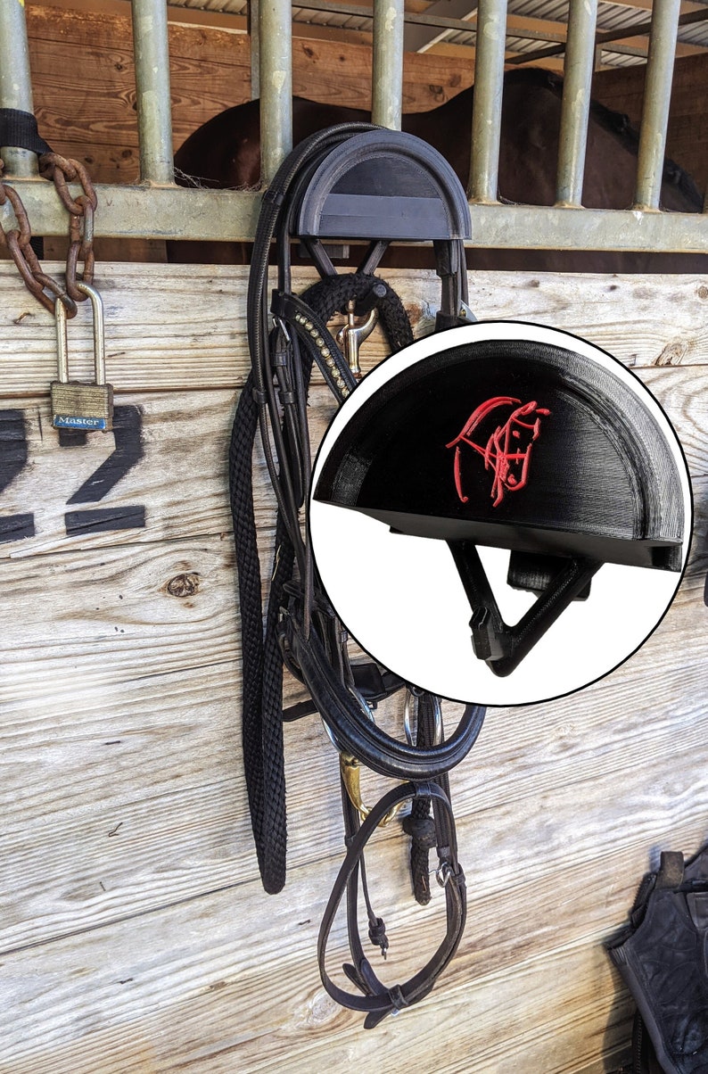 Personalized Hanging Adjustable Bridle Holder - 2 Color Custom - 2 ...