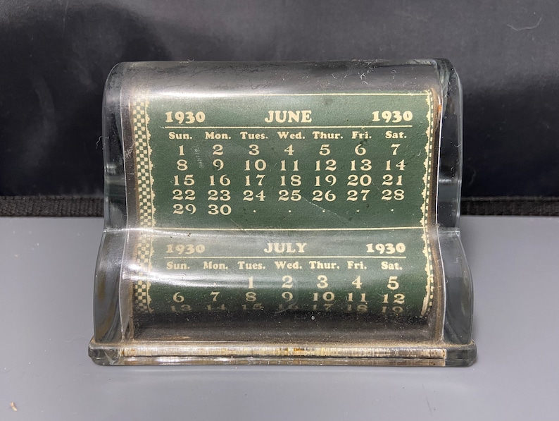 1930s Calendar Paperweight / Rare 1930s 5 Year Roll Calendar - Etsy