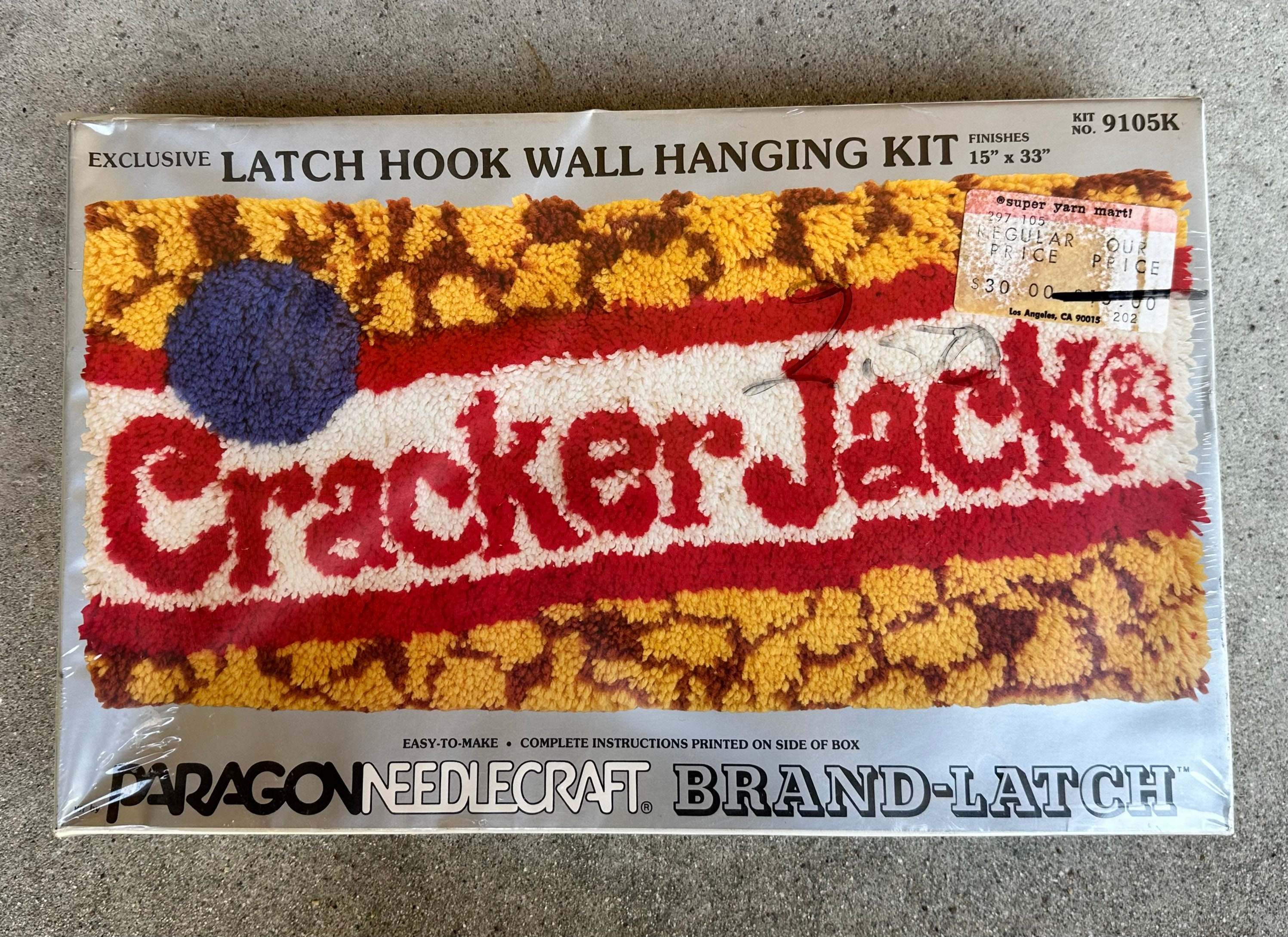 Rare Vintage Cracker Jack Latch Hook Kit / Cracker Jack Latch Hook Kit ...