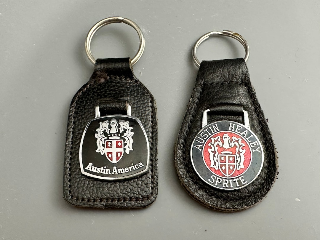 Austin America and Austin Harley Sprite Keychains / Two Vintage ...