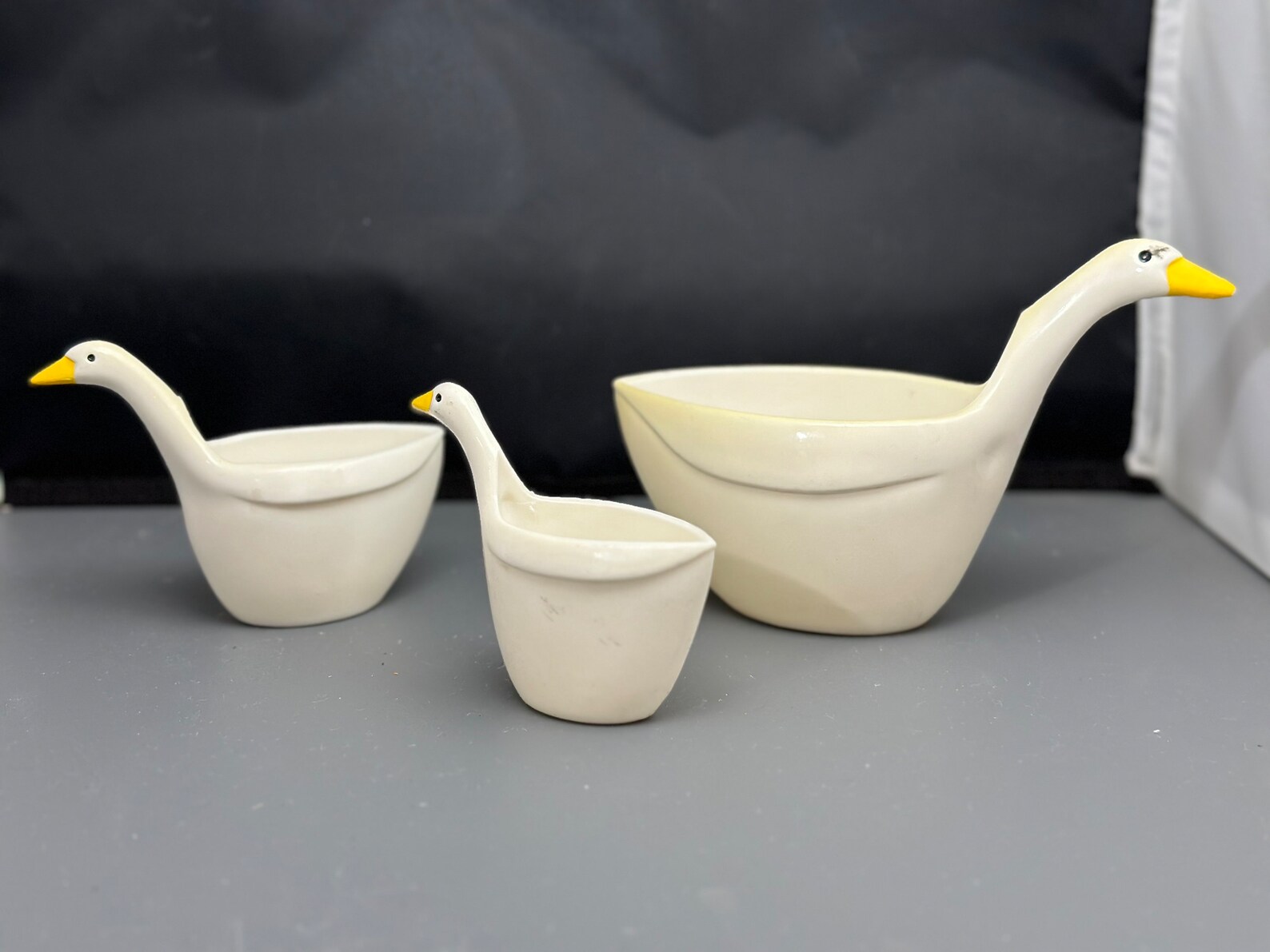 Vintage Stacking Geese Measuring Cups. There is the 1/4 Cup, 1/3 Cup ...