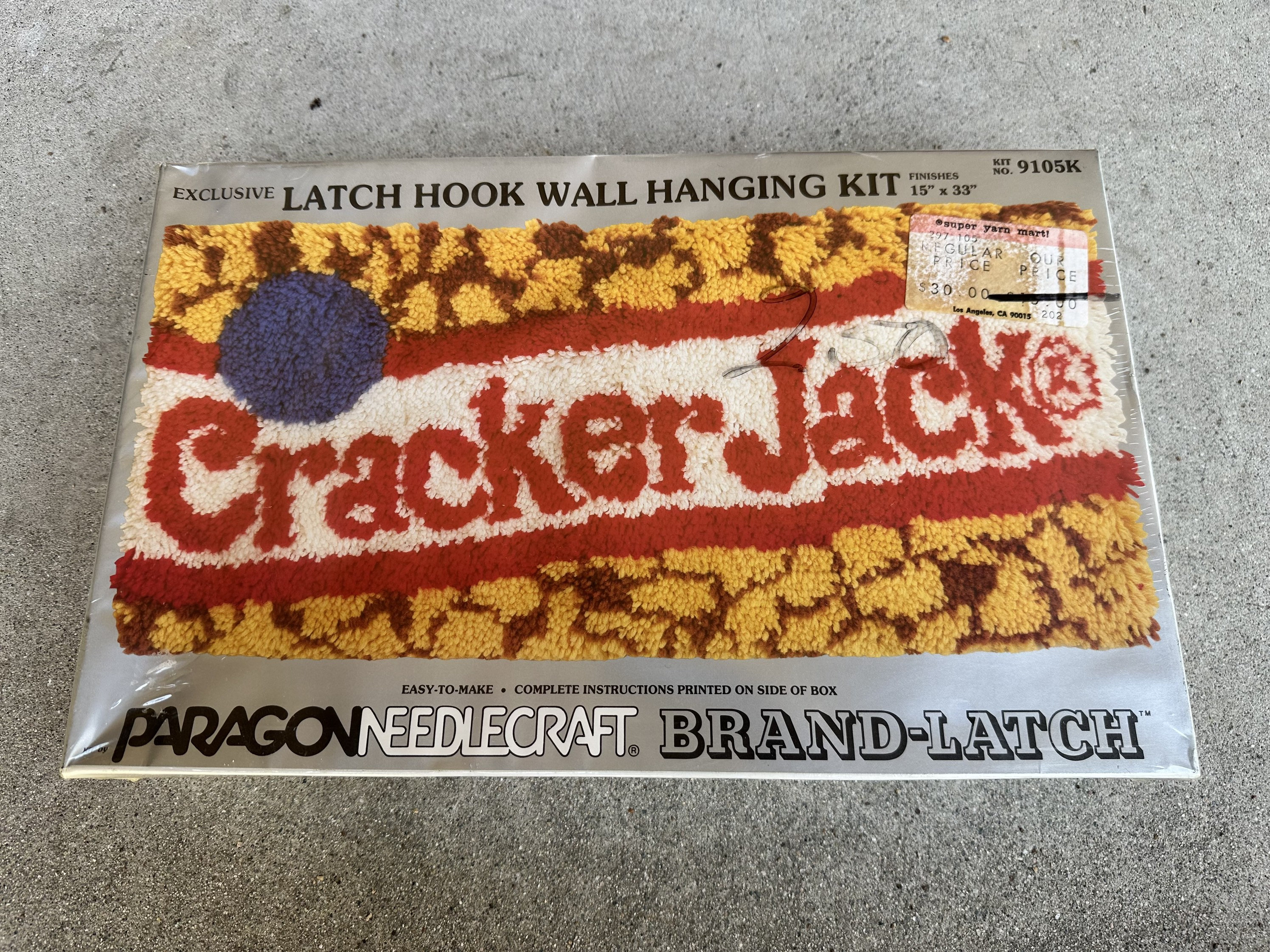 Rare Vintage Cracker Jack Latch Hook Kit / Cracker Jack Latch Hook Kit ...