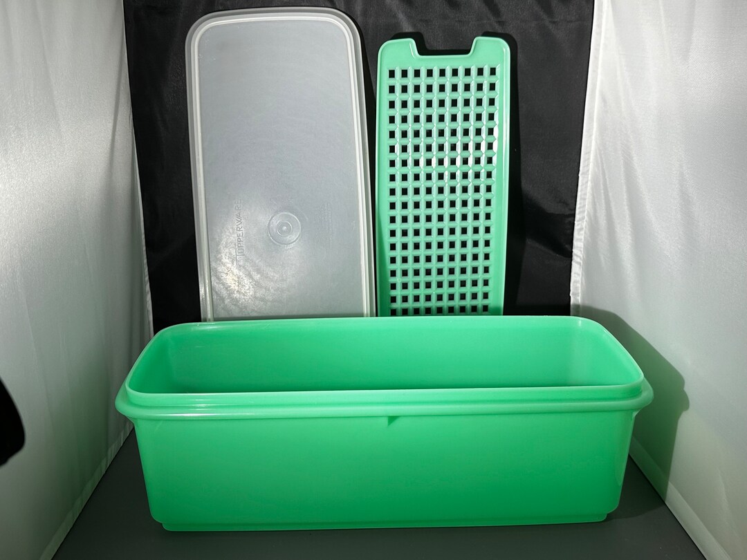 Vintage Green Tupperware Veggie Keeper. - Etsy