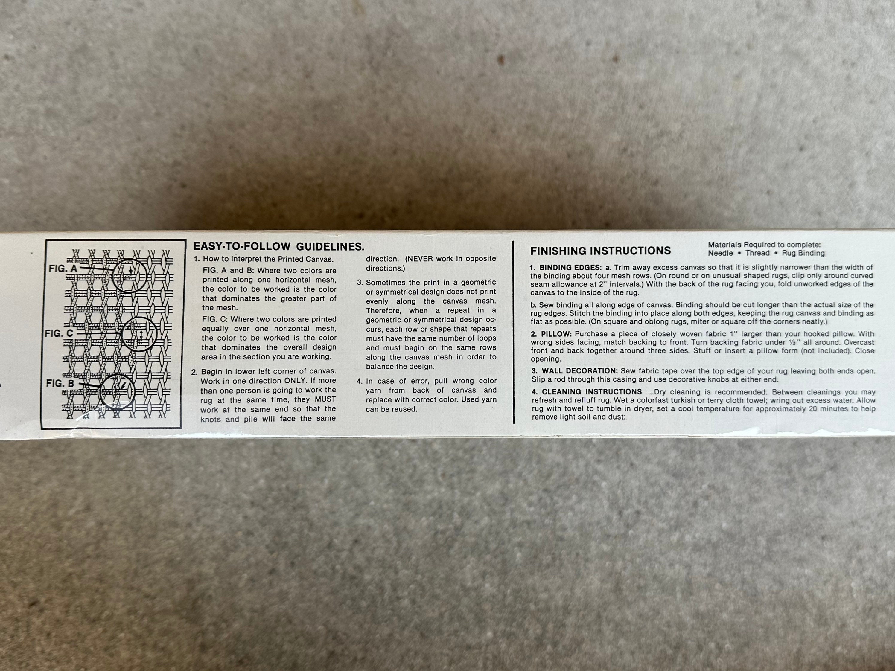 Rare Vintage Cracker Jack Latch Hook Kit / Cracker Jack Latch Hook Kit ...