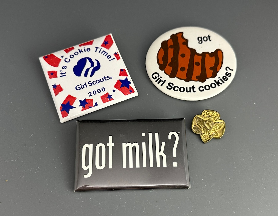 Vintage Girl Scout Pins and a Got Milk Pin. - Etsy