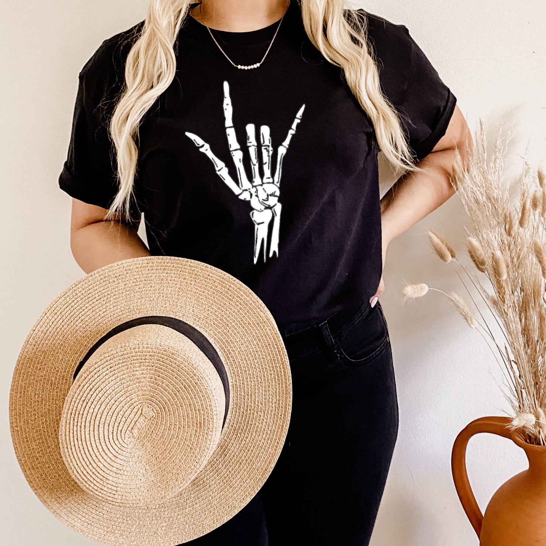 I Love You Sign Language Shirt, Skeleton Hand Shirt, ILY ASL, Acid Wash ...