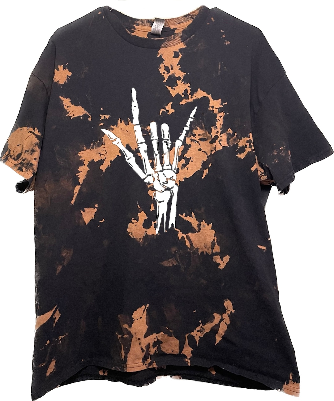 I Love You Sign Language Shirt, Skeleton Hand Shirt, ILY ASL, Acid Wash ...