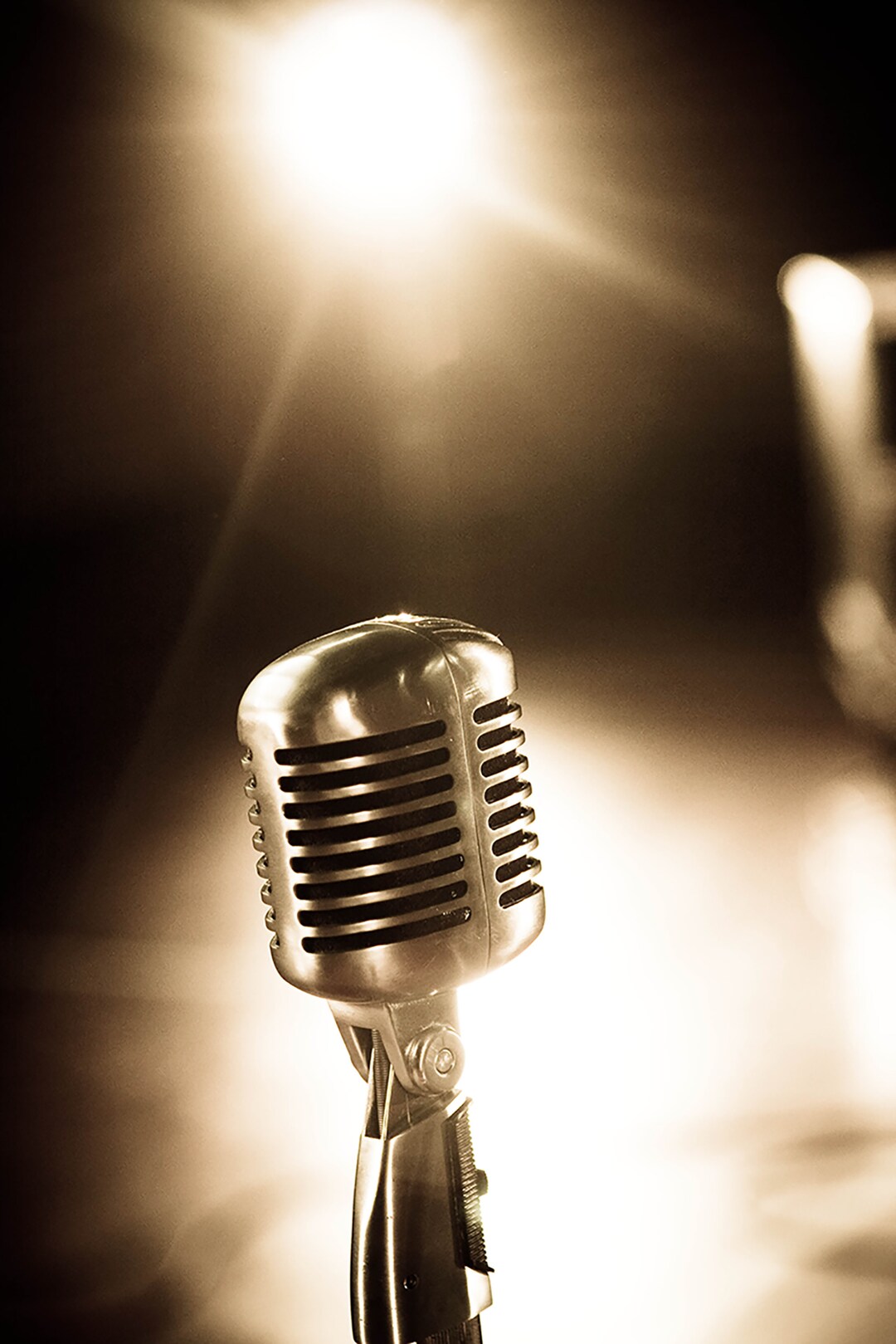 Microphone Print Music Photo Vintage Mic Black and White Art Print Wall ...