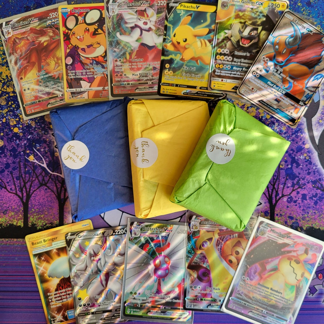 150 Pokemon Cards. V VMAX GX EX Rainbow and More - Etsy