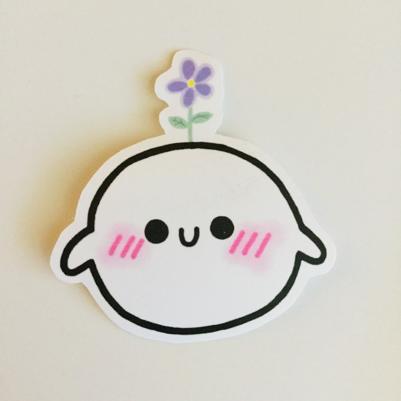Cute Flower Blob Sticker - Vinyl, Decal, Waterproof - Etsy