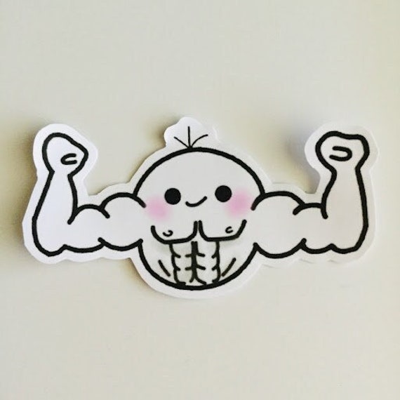 Muscle Blob Sticker: Cute/ Kawaii Stickers Journaling - Etsy