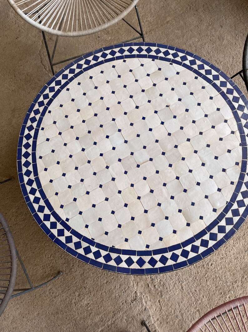 ROUND COFFE TABLE Custom Mosaic Coffee Table Outdoor - Etsy