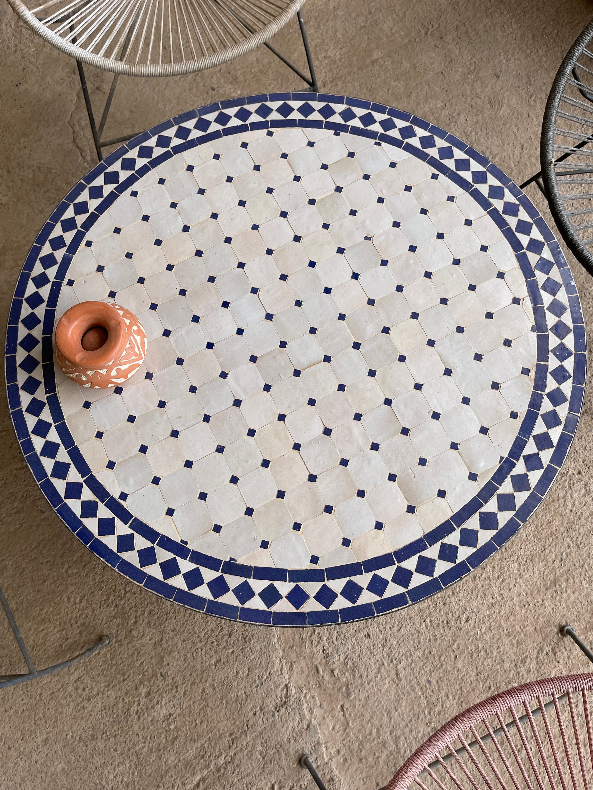 ROUND COFFE TABLE Custom Mosaic Coffee Table Outdoor - Etsy