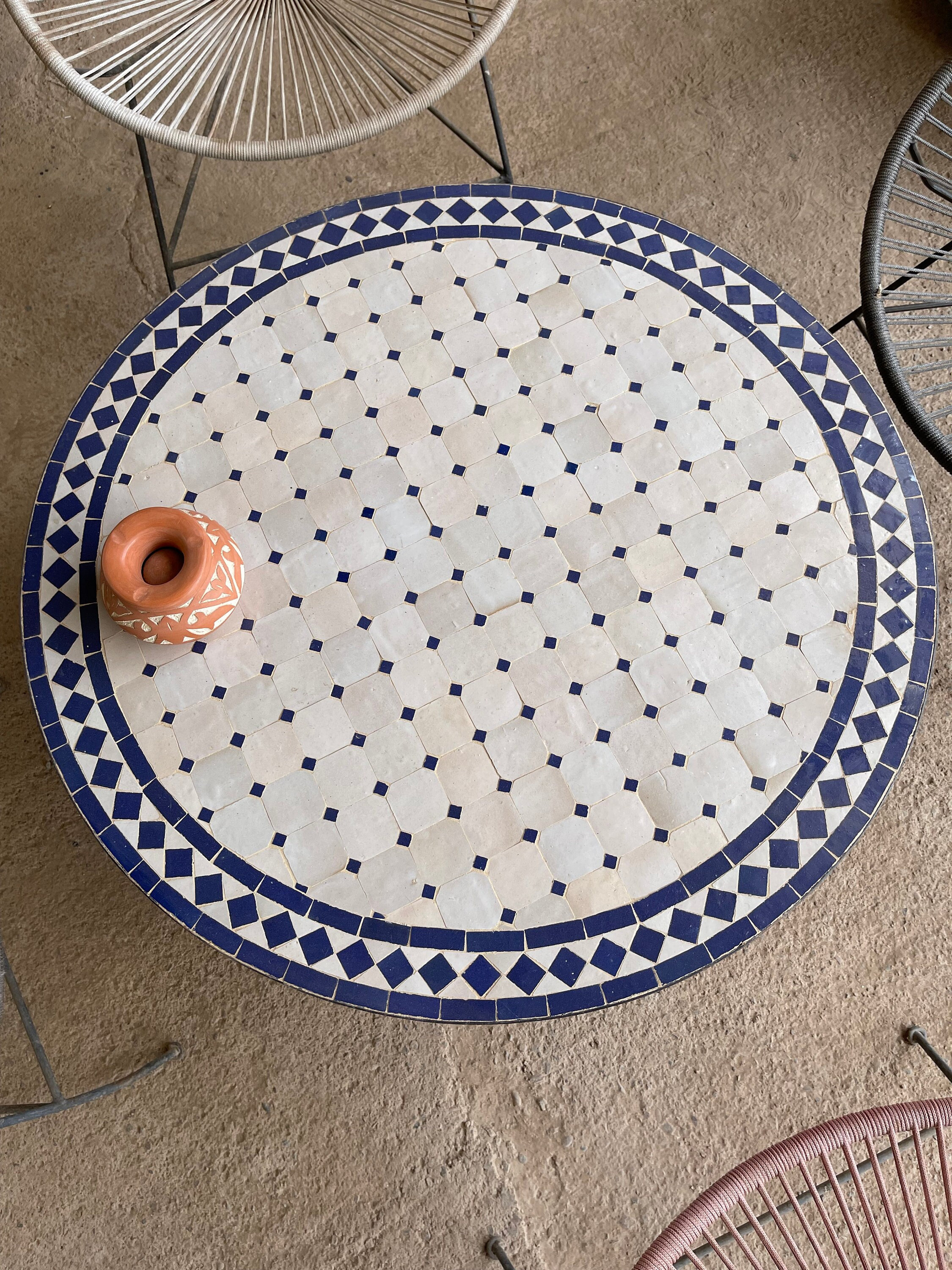 ROUND COFFE TABLE Custom Mosaic Coffee Table Outdoor - Etsy