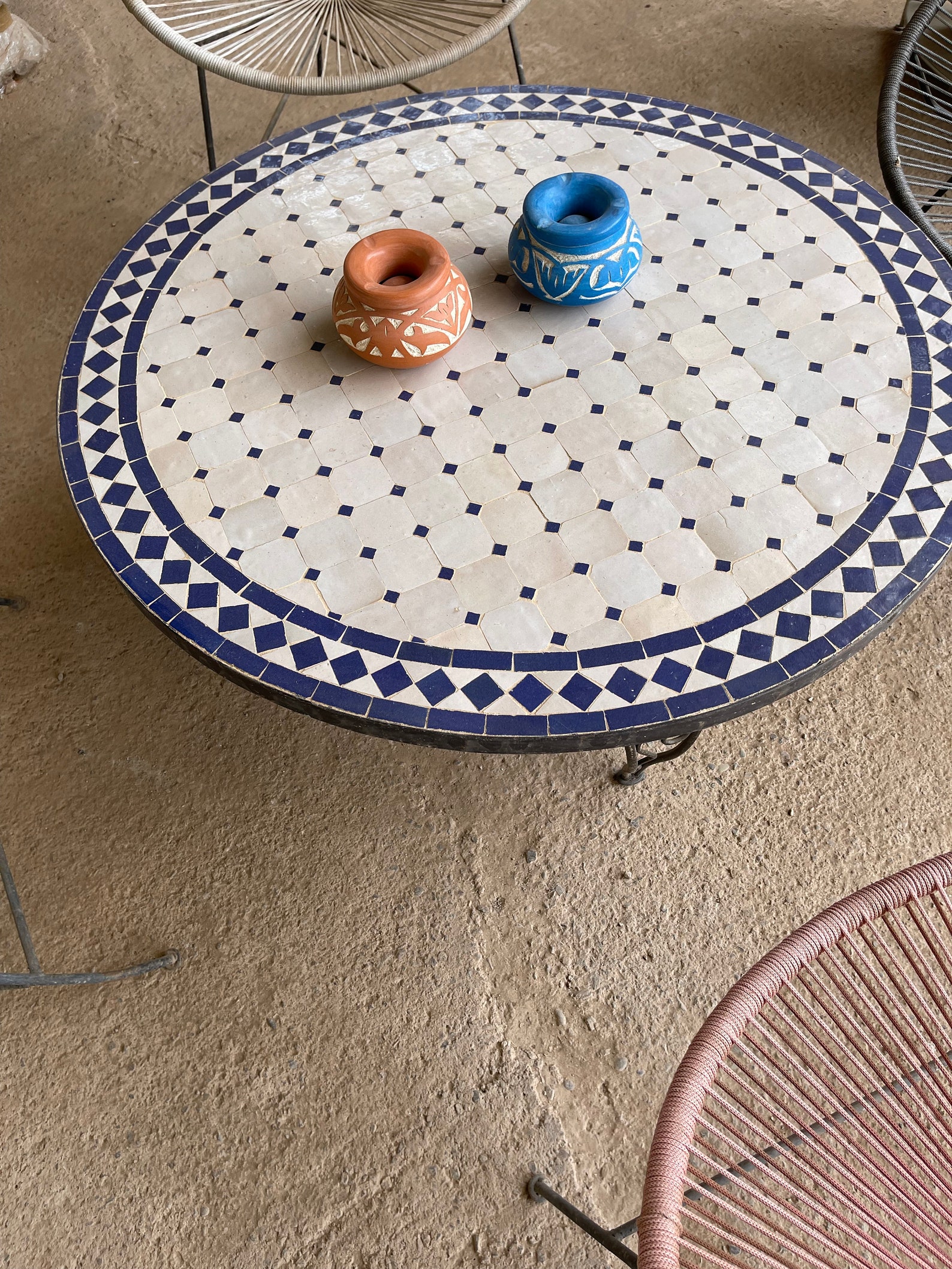 ROUND COFFE TABLE Custom Mosaic Coffee Table Outdoor - Etsy