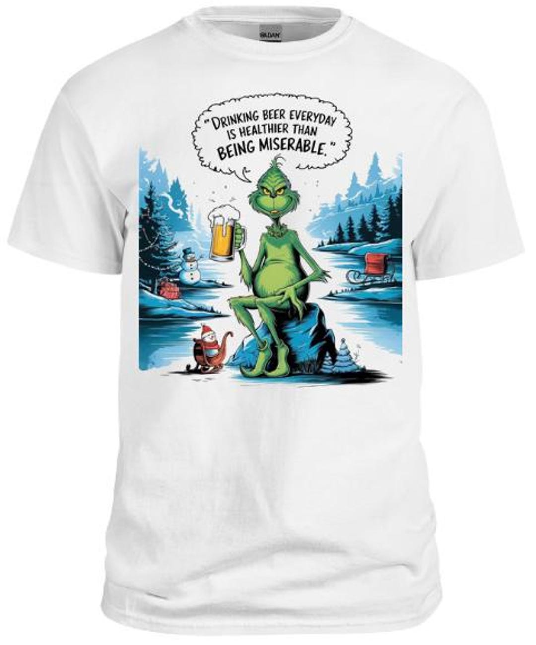 Drinking Beer Everyday is Healthier the Being Miserable - Etsy