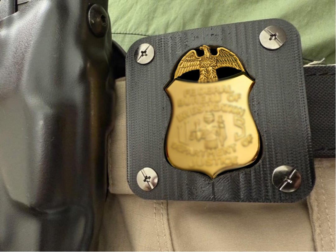 FBI Badge Holder (badge Shown in Holder as Example Only) - Etsy