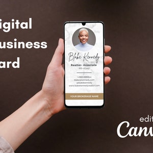 Realtor Digital Business Card | Realtor Business Card Template ...