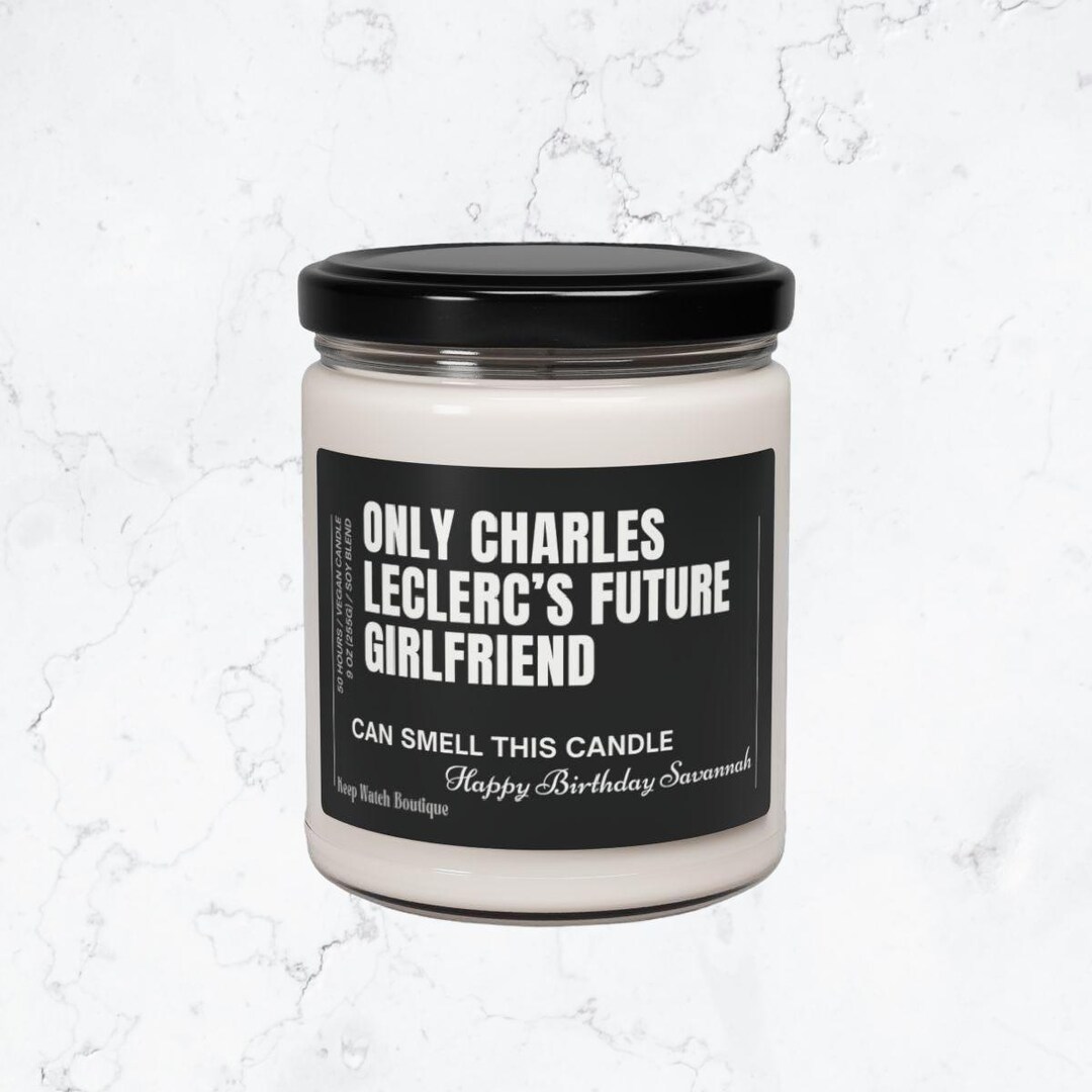 Charles Formula One Merch, F1 Racing Candle, Motorsport Gift for Him ...