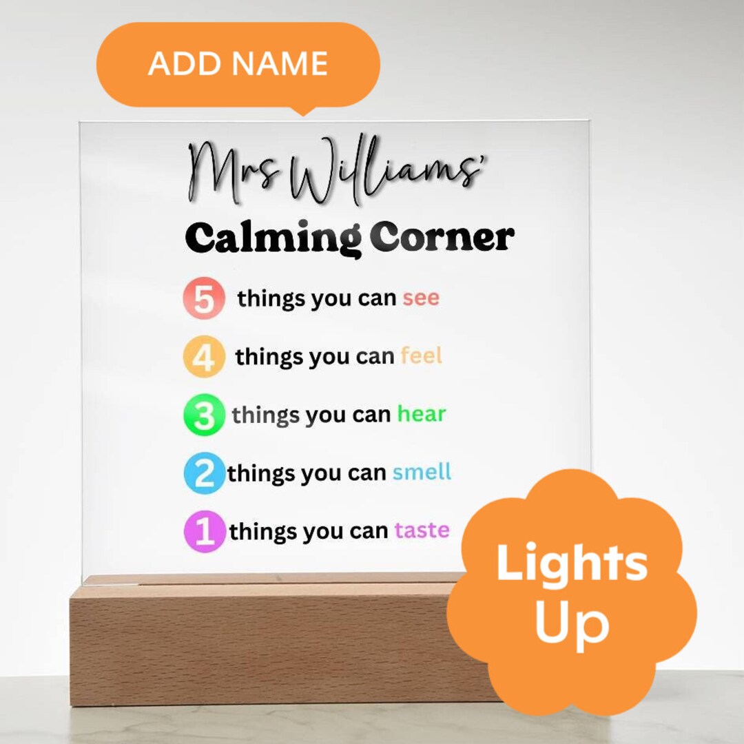 Calm Down Corner Autism Acceptance, Personalized Teacher Survival Kit ...