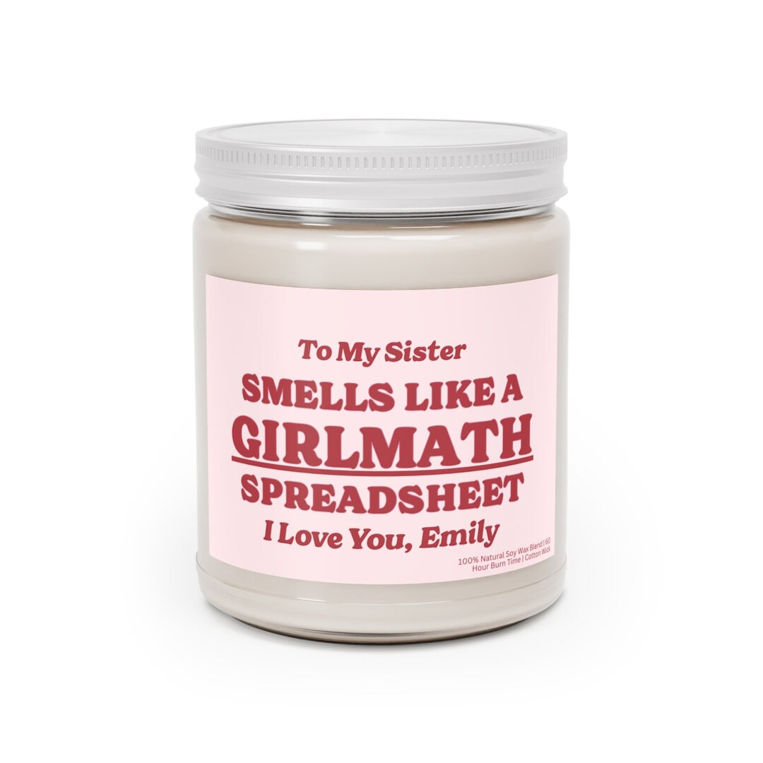 Personalized Math Themed Friendship Gift Girl Math for - Etsy