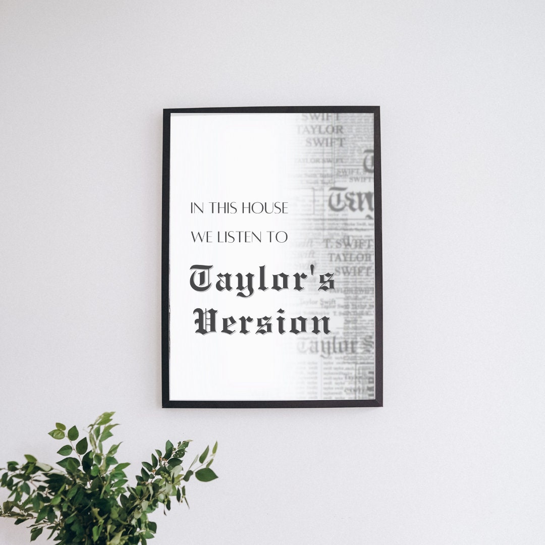 In This House We Listen to Taylor's Version Wall Art | Reputation ...