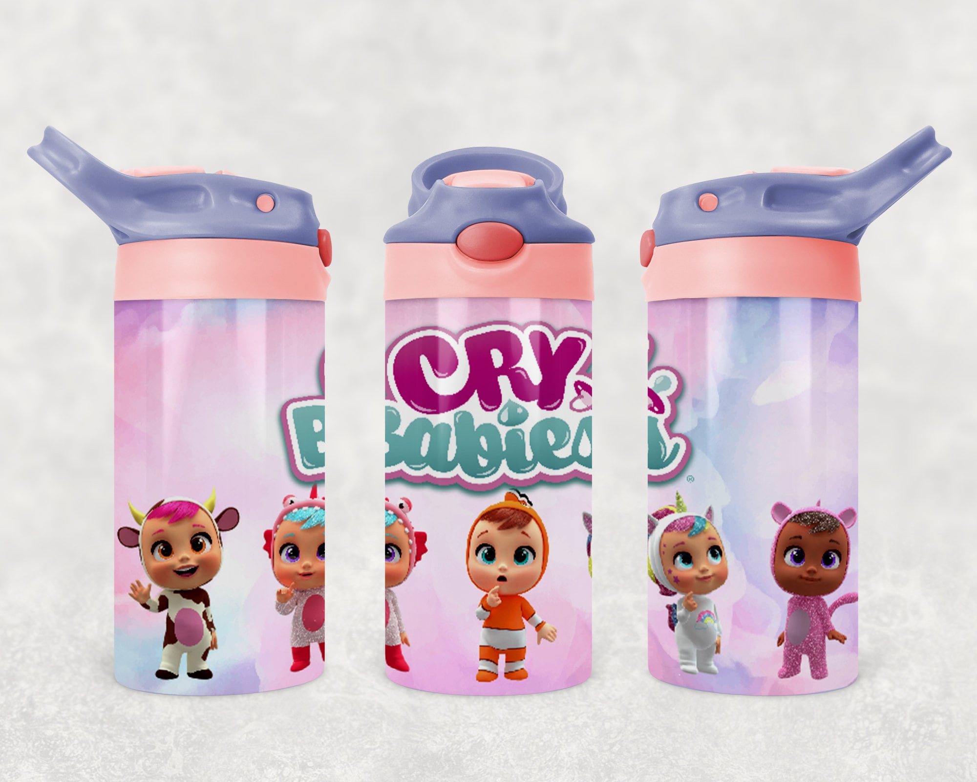 Cry Babies Personalized Water Bottle, 12oz Stainless Steel Sippy Cup - Etsy