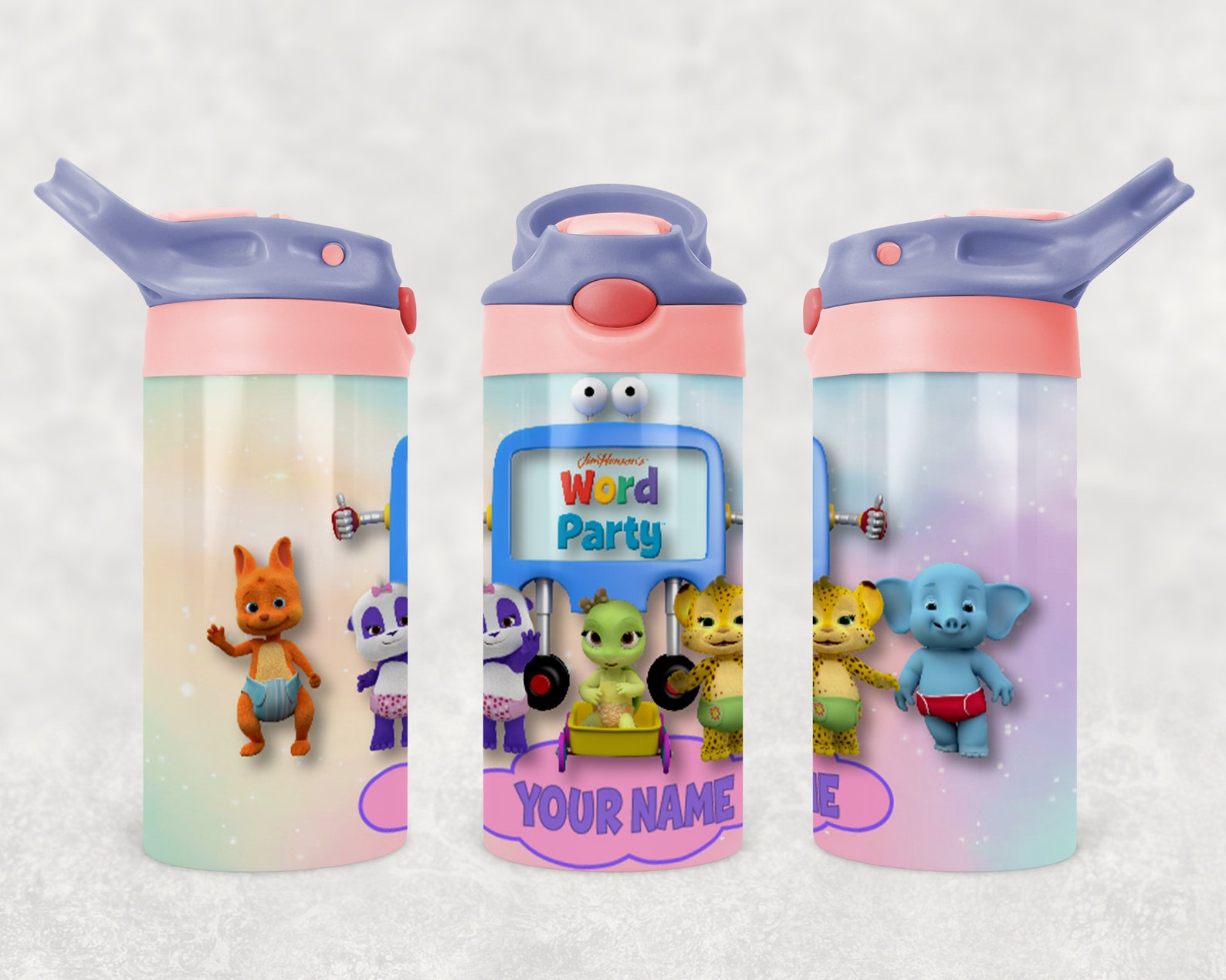 Word Party Personalized Sippy Cup-12oz Cup-word Party Tumbler-word ...