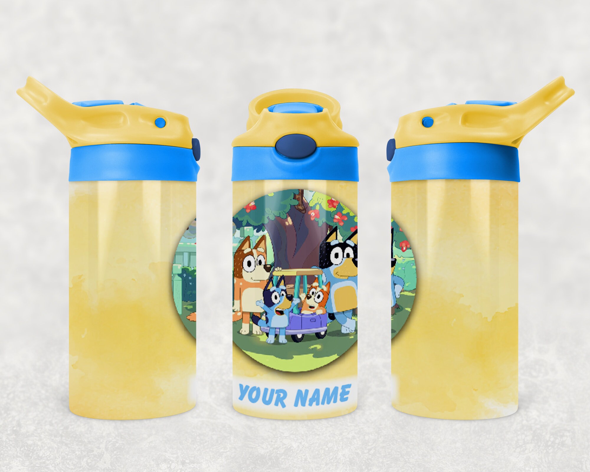 Bluey Water Bottle-kids 12oz Stainless Steel Sippy Cup-bluey Tumbler ...