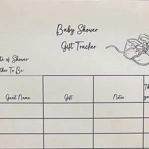 Baby Shower Gift Log Tracker - Etsy