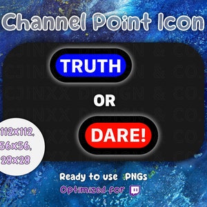 TRUTH OR DARE Fun Twitch Reward, Channel Point, Party Emote, Digital ...
