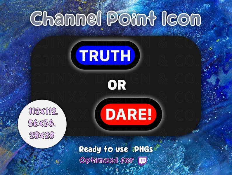 TRUTH OR DARE Fun Twitch Reward, Channel Point, Party Emote, Digital ...