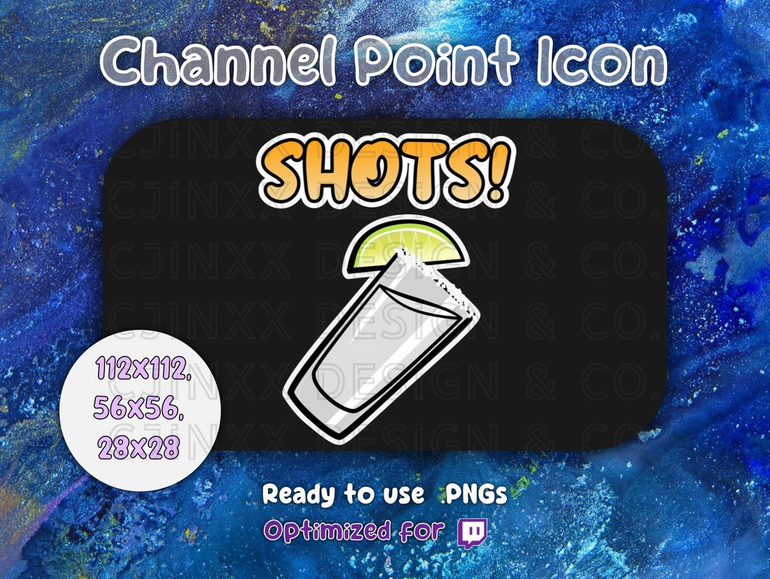 Tequila Shot Twitch HYDRATE Channel Point Emote, Cute Icon for Twitch ...