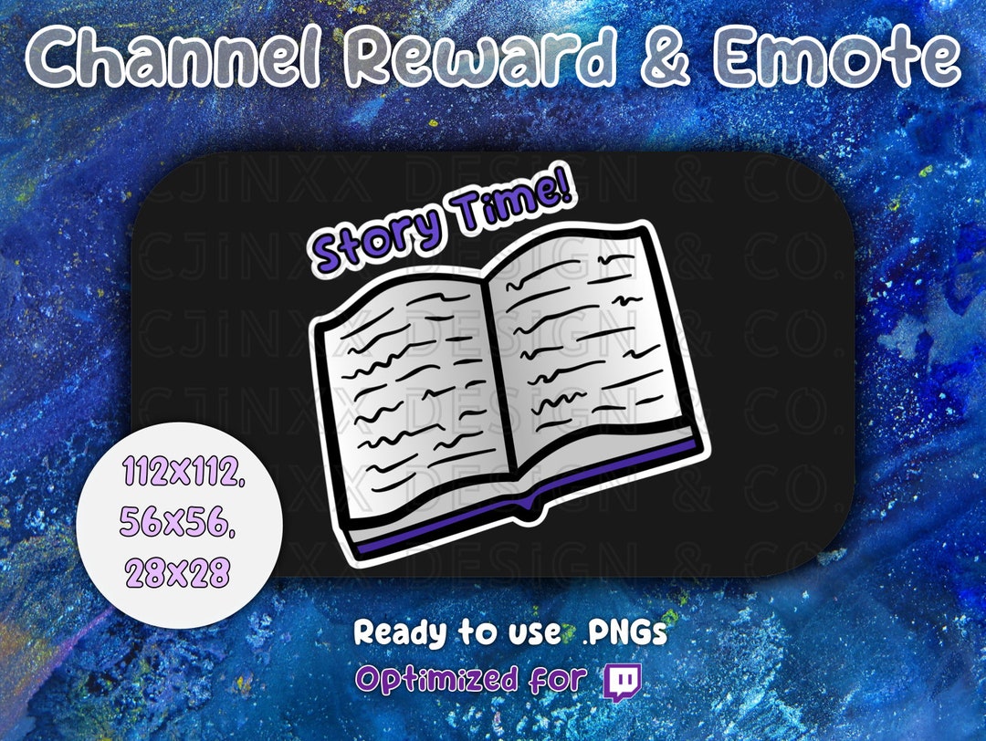 TELL A STORY Fun Twitch Reward, Story Time Channel Point Icon, Engage ...