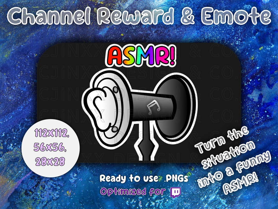 Funny Twitch Channel Point Reward ASMR Streamer Icon Cute Chat Emote ...