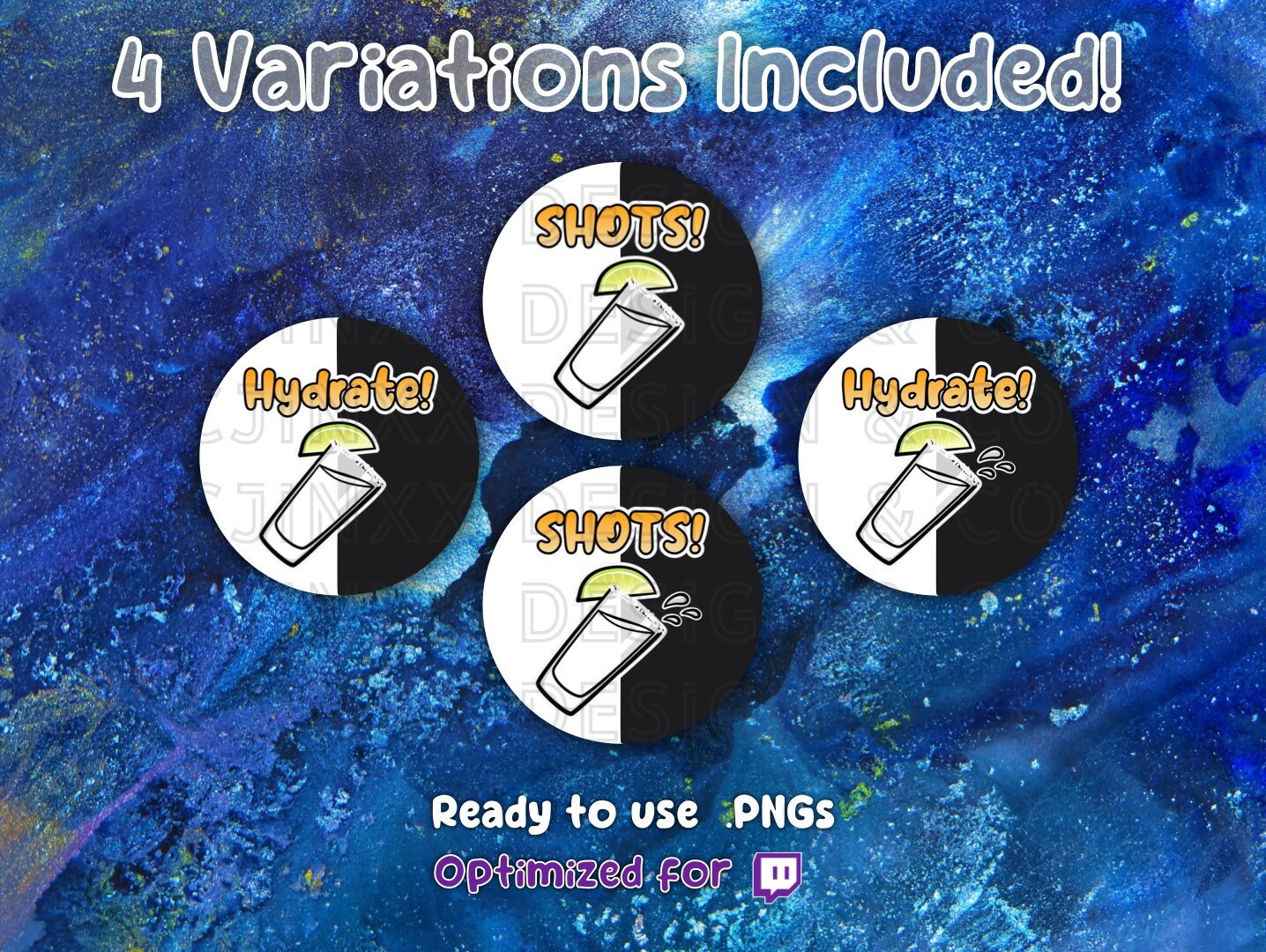 Tequila Shot Twitch HYDRATE Channel Point Emote, Cute Icon for Twitch ...