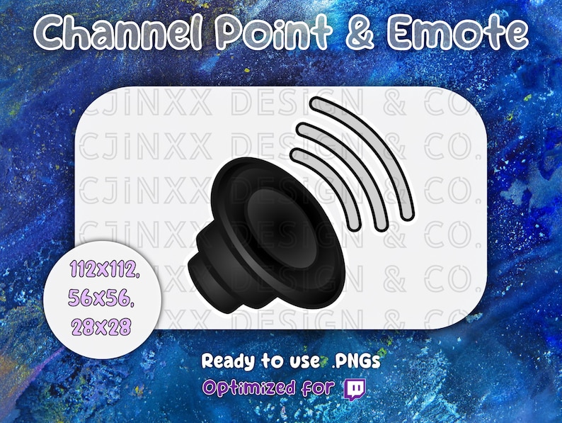 Twitch PLAY A SOUND Channel Point Reward Icon, Speaker Emote, Fun ...