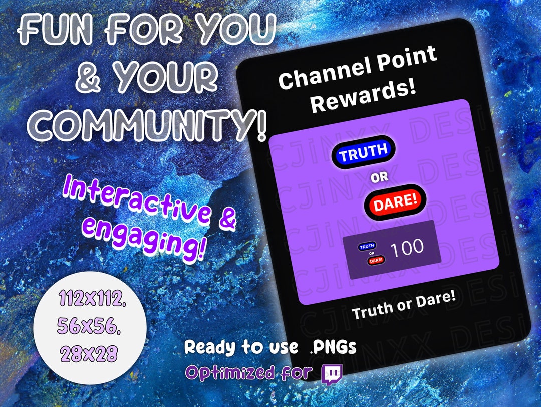TRUTH OR DARE Fun Twitch Reward, Channel Point, Party Emote, Digital ...