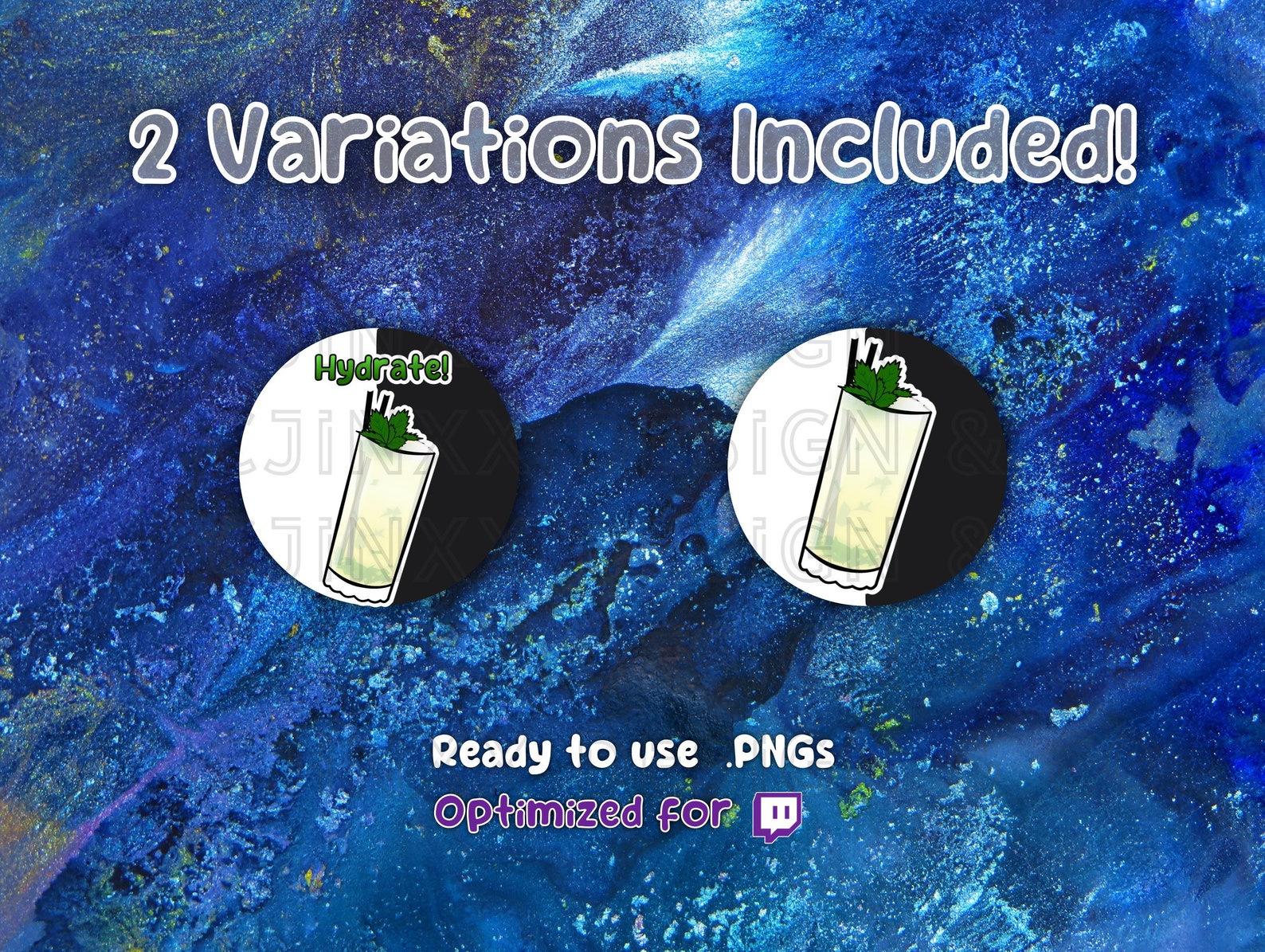 MOJITO Cocktail Twitch HYDRATE Channel Point Reward, Cute Alcohol Icon ...
