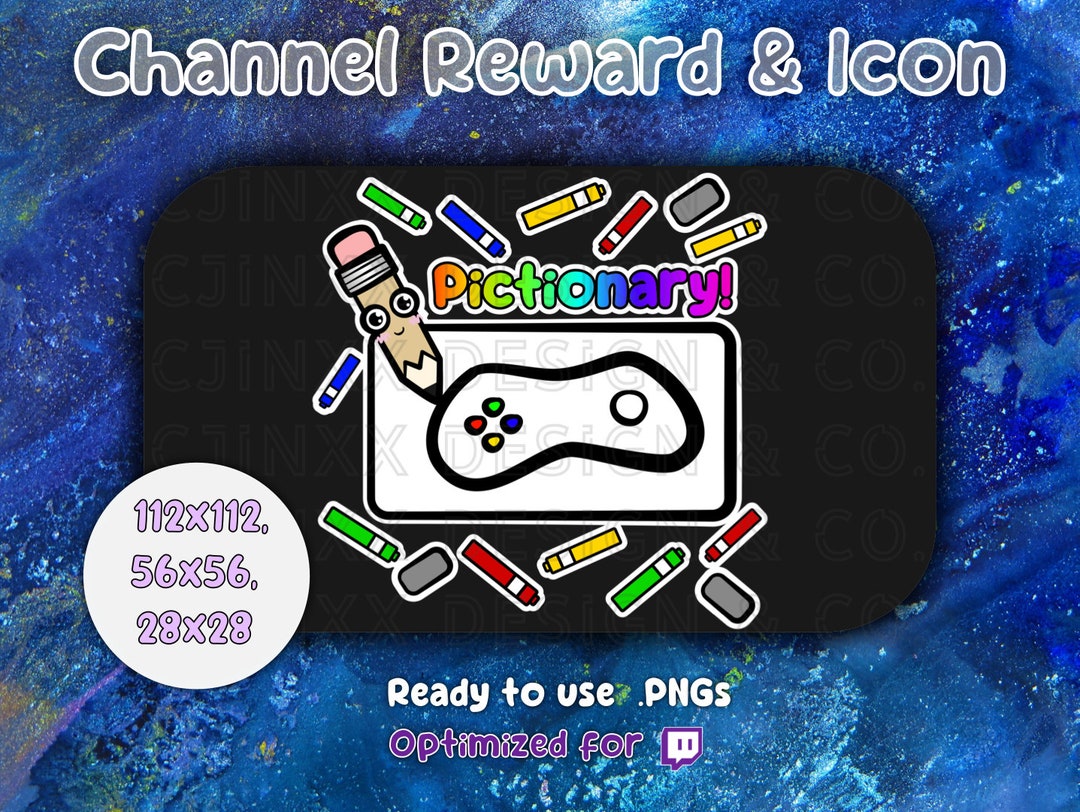 Twitch Channel Point Reward "pictionary" Fun Icon Stream Games ...