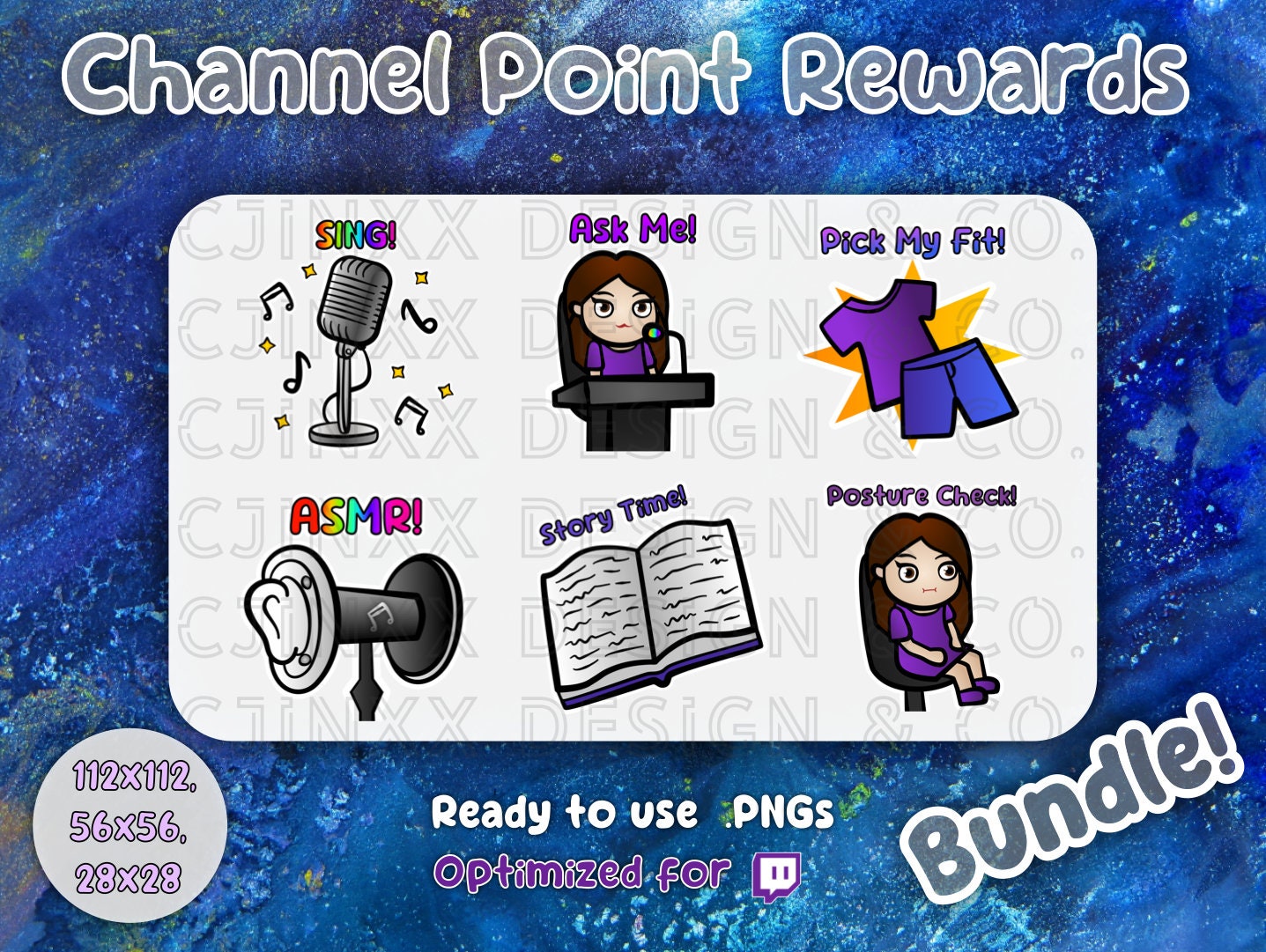 Twitch Reward Icon Bundle Cute Channel Point Reward Twitch Chat ...