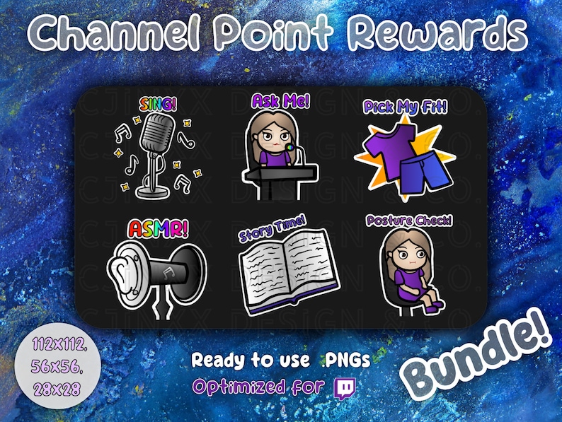 Twitch Icon Bundle 2, Cute Channel Point Reward Twitch Chat Streamer ...