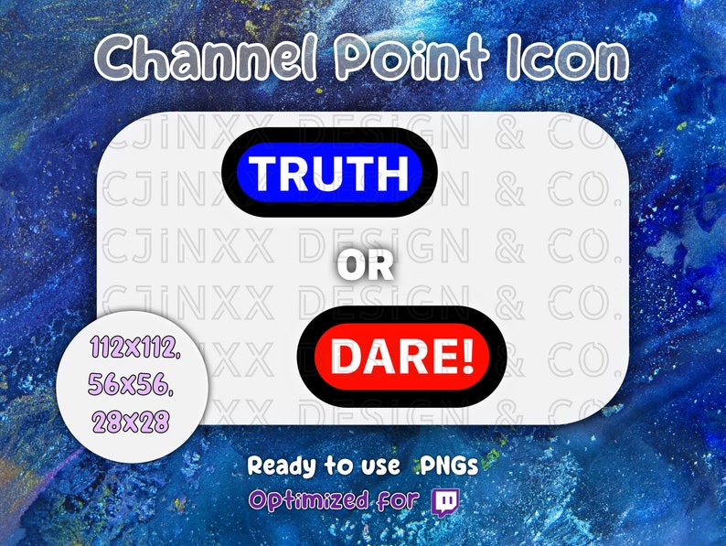 TRUTH OR DARE Fun Twitch Reward, Channel Point, Party Emote, Digital ...