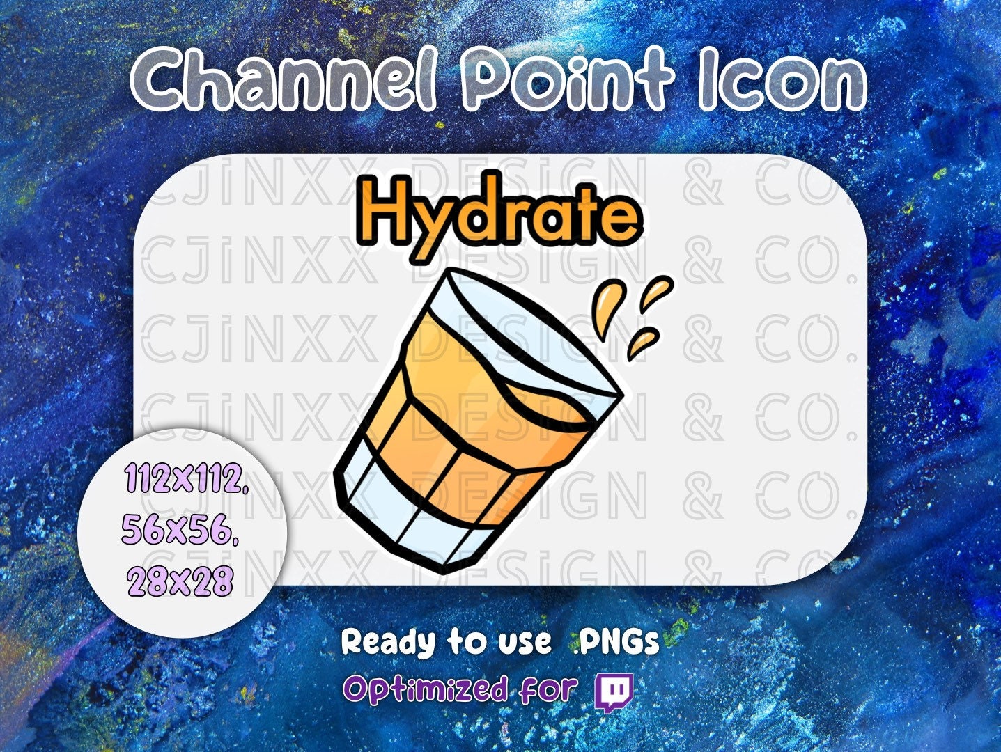 Whiskey Glass Twitch HYDRATE Channel Point Emote, Alcohol Icon Twitch ...